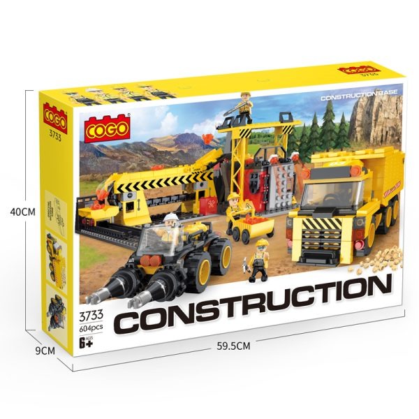 Cogo Construction - Construction Base 3733 604pcs – Wrap & Roll